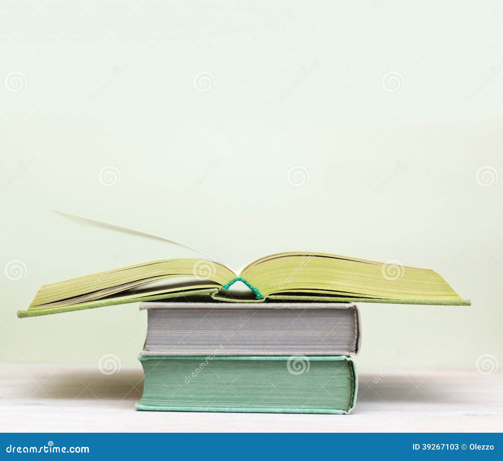 A few books stock image. Image of retro, yellow, library - 39267103