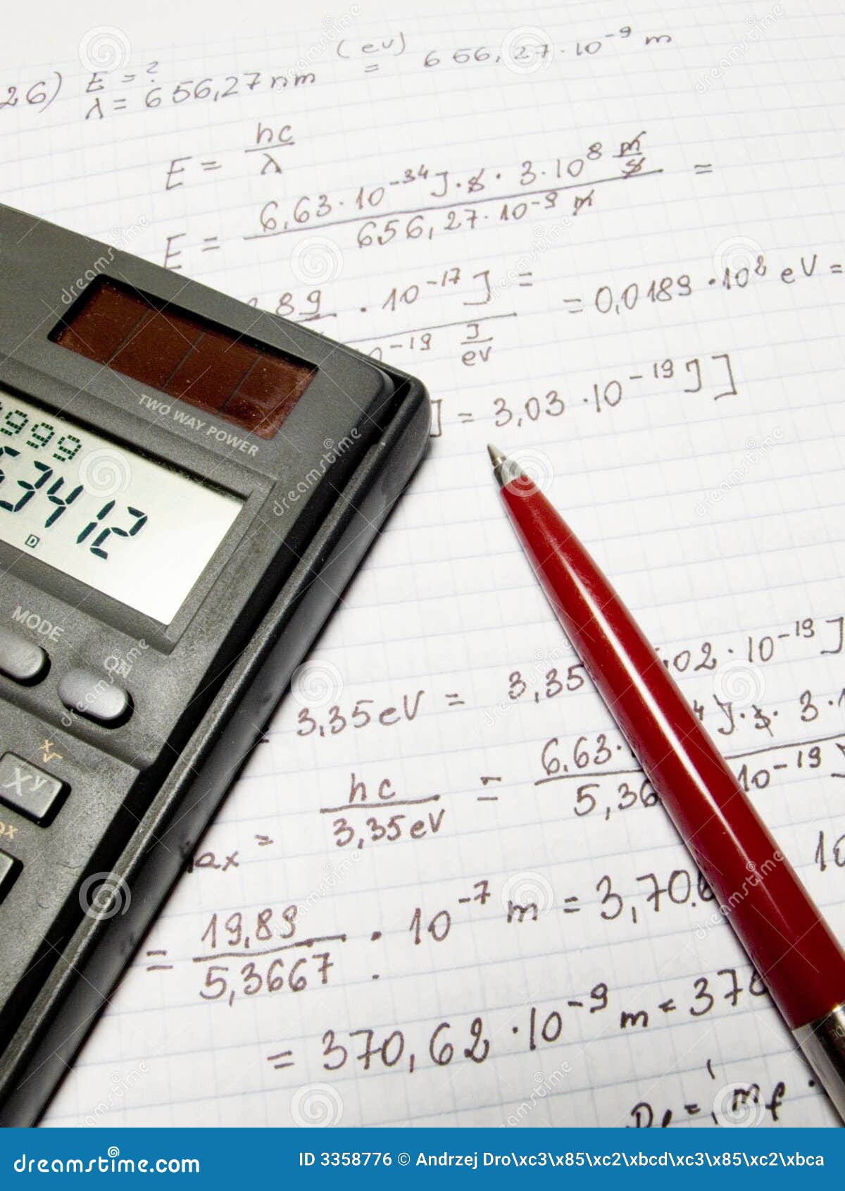 A few calculations stock photo. Image of calculations - 3358776
