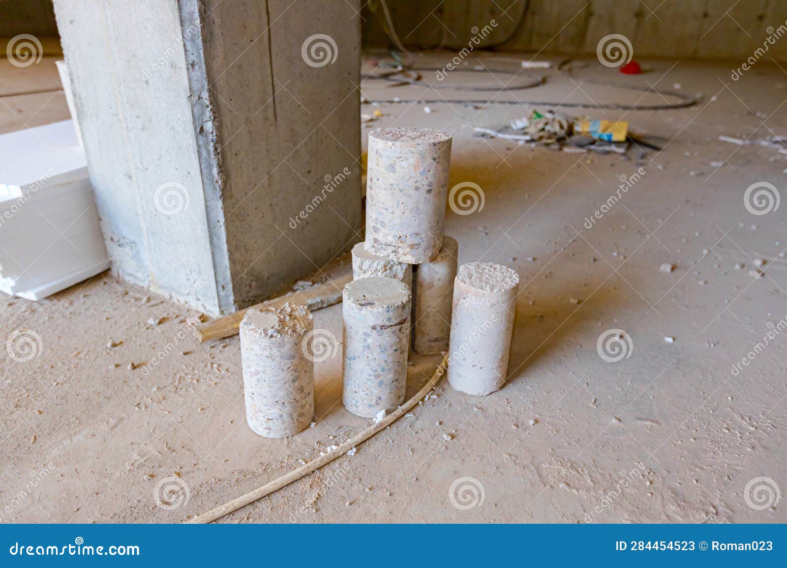 Concrete Sample Drilled for Quality Inspection Stock Image - Image of ...
