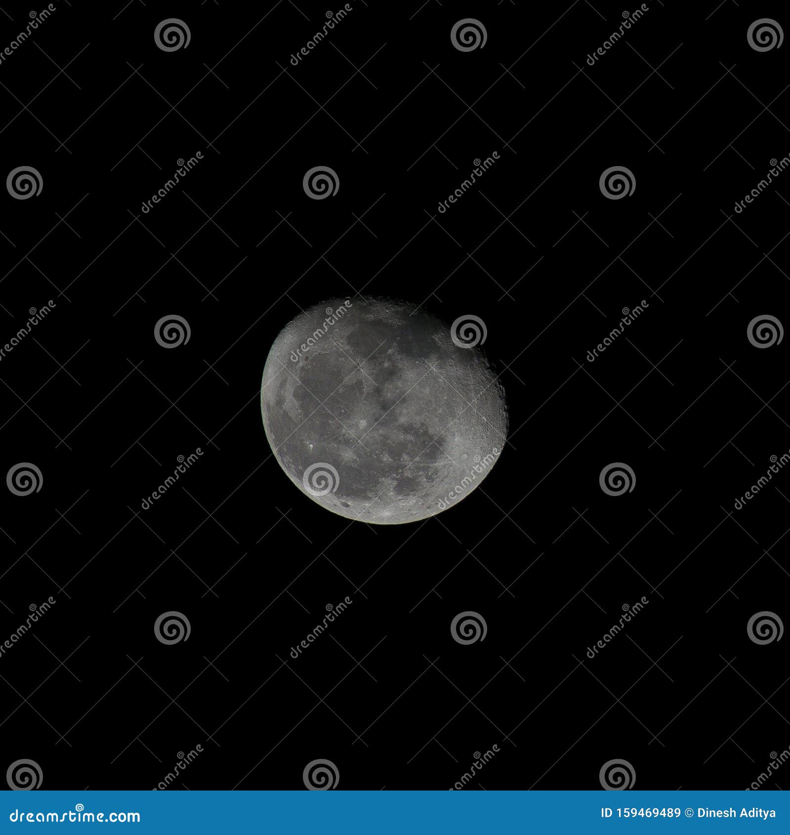 A few days after full moon stock image. Image of lumar - 159469489