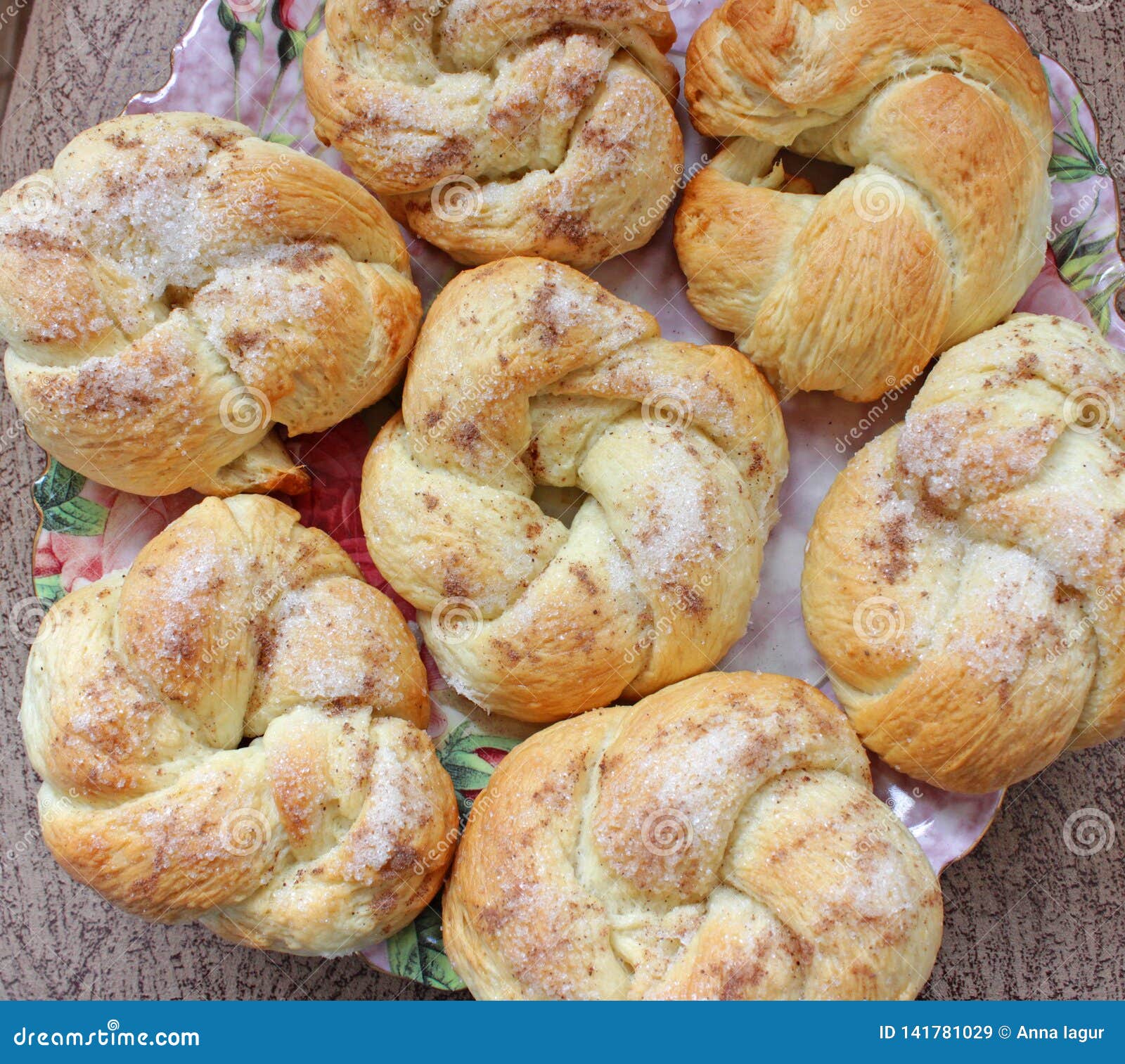 A Few Delicious Buns with Sugar Stock Image - Image of design, menu ...