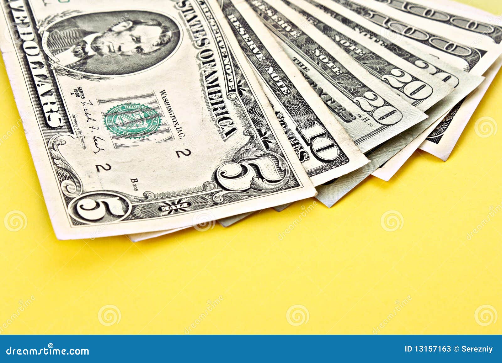Few dollar banknotes stock image. Image of banknote, bank - 13157163