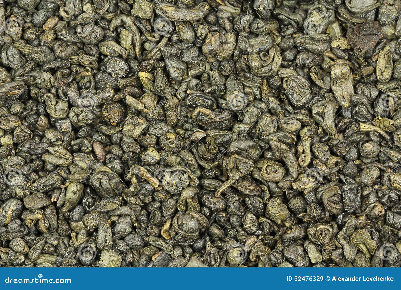 A Few Dried Green Tea Leavesbackground Stock Image - Image of healthy ...