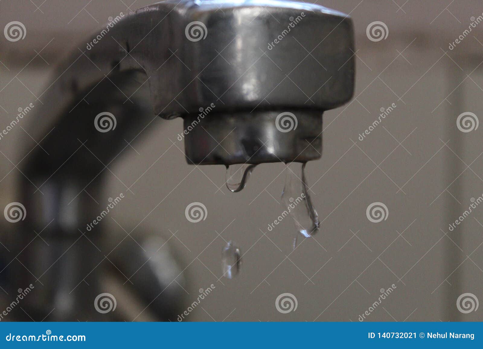 A Few Drops Falling from a Tap in Kitchen Stock Image - Image of save ...