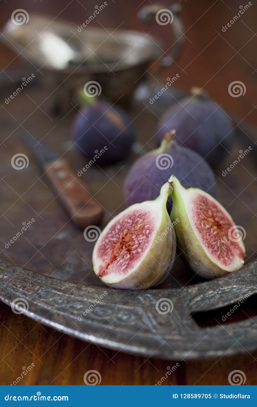 Fresh figs on a table stock image. Image of ladies, focus - 128589705