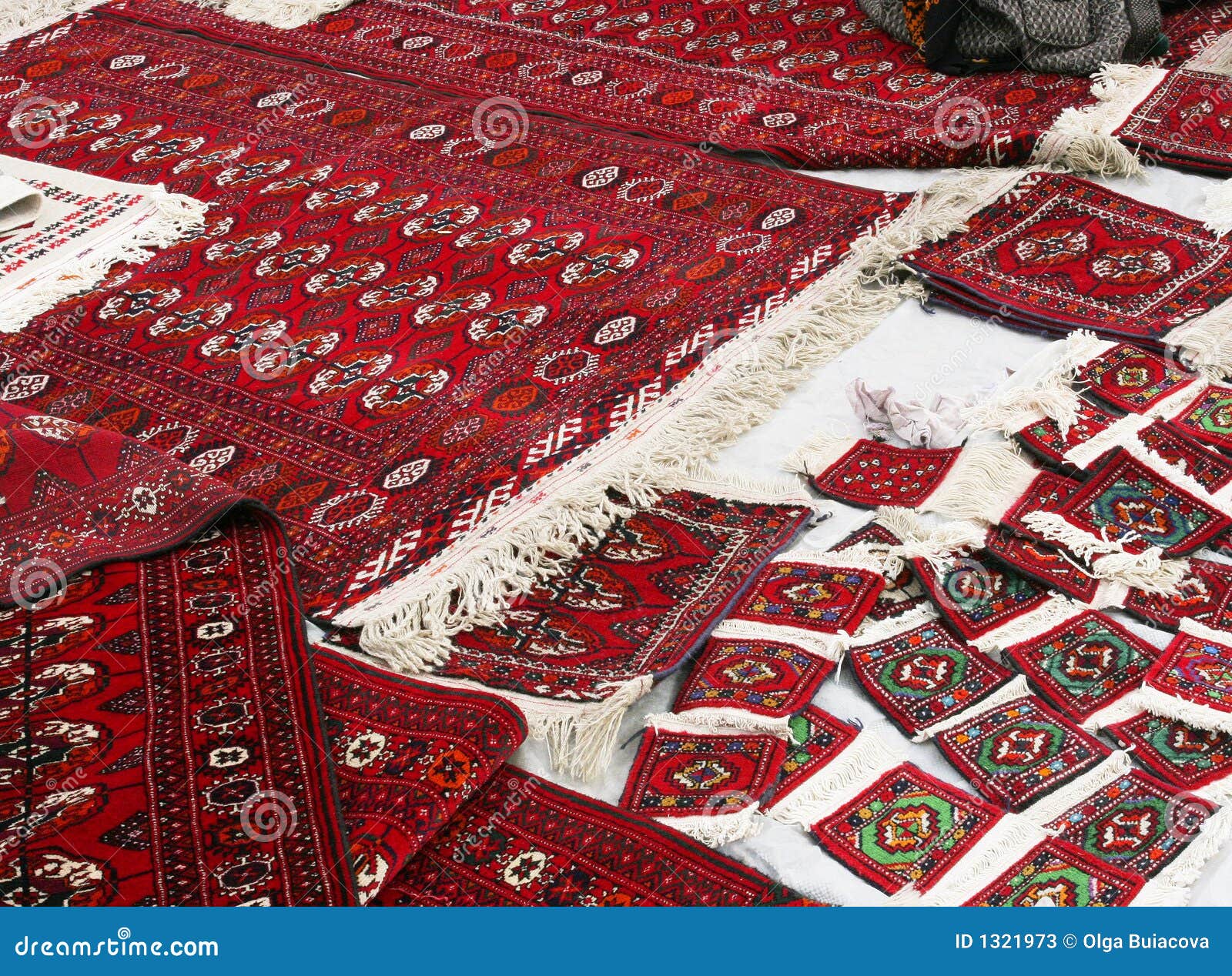 Few handmade carpets stock image. Image of islamic, sell - 1321973