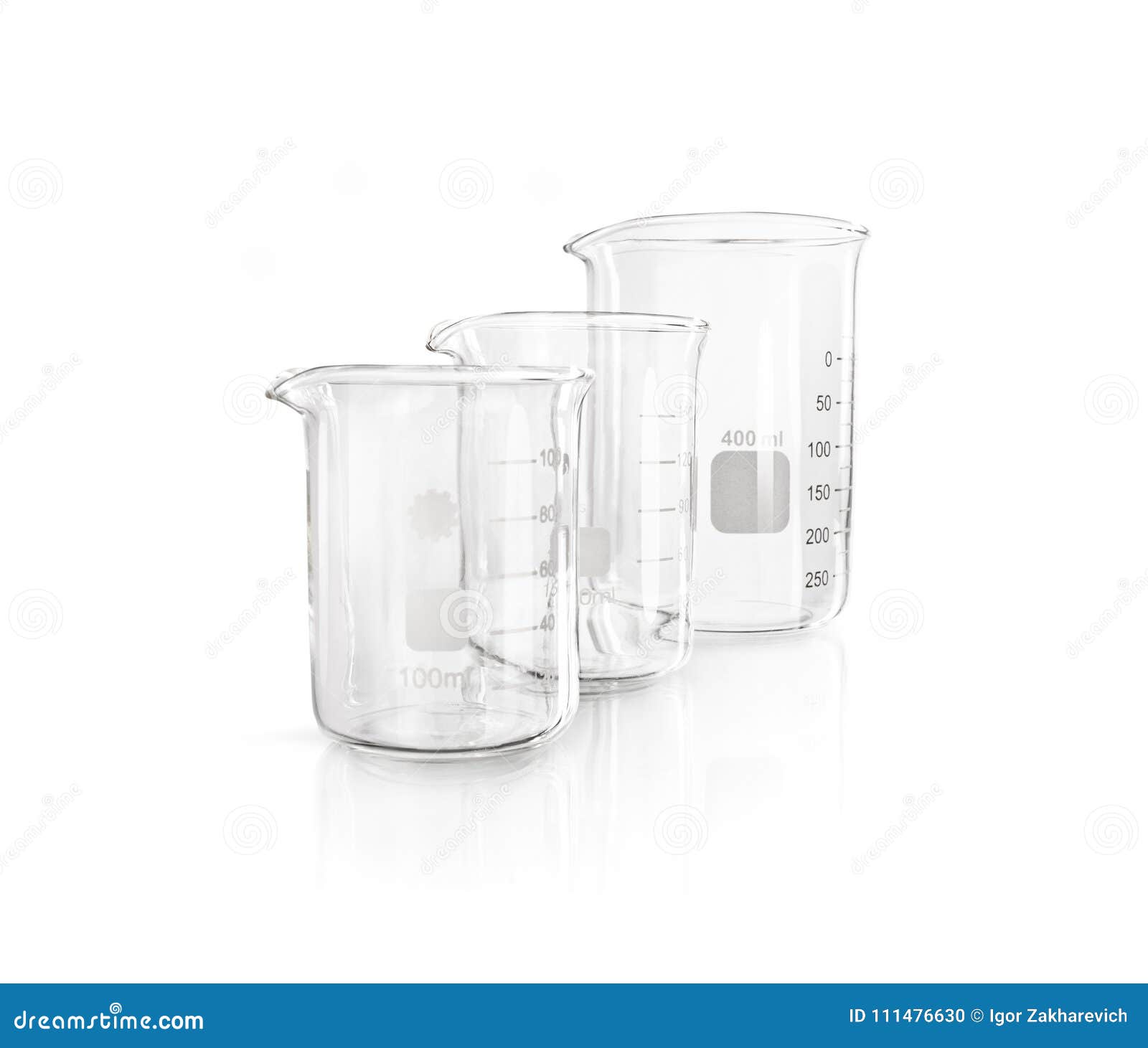 Laboratory Glassware Isolated on White Background Stock Photo - Image ...