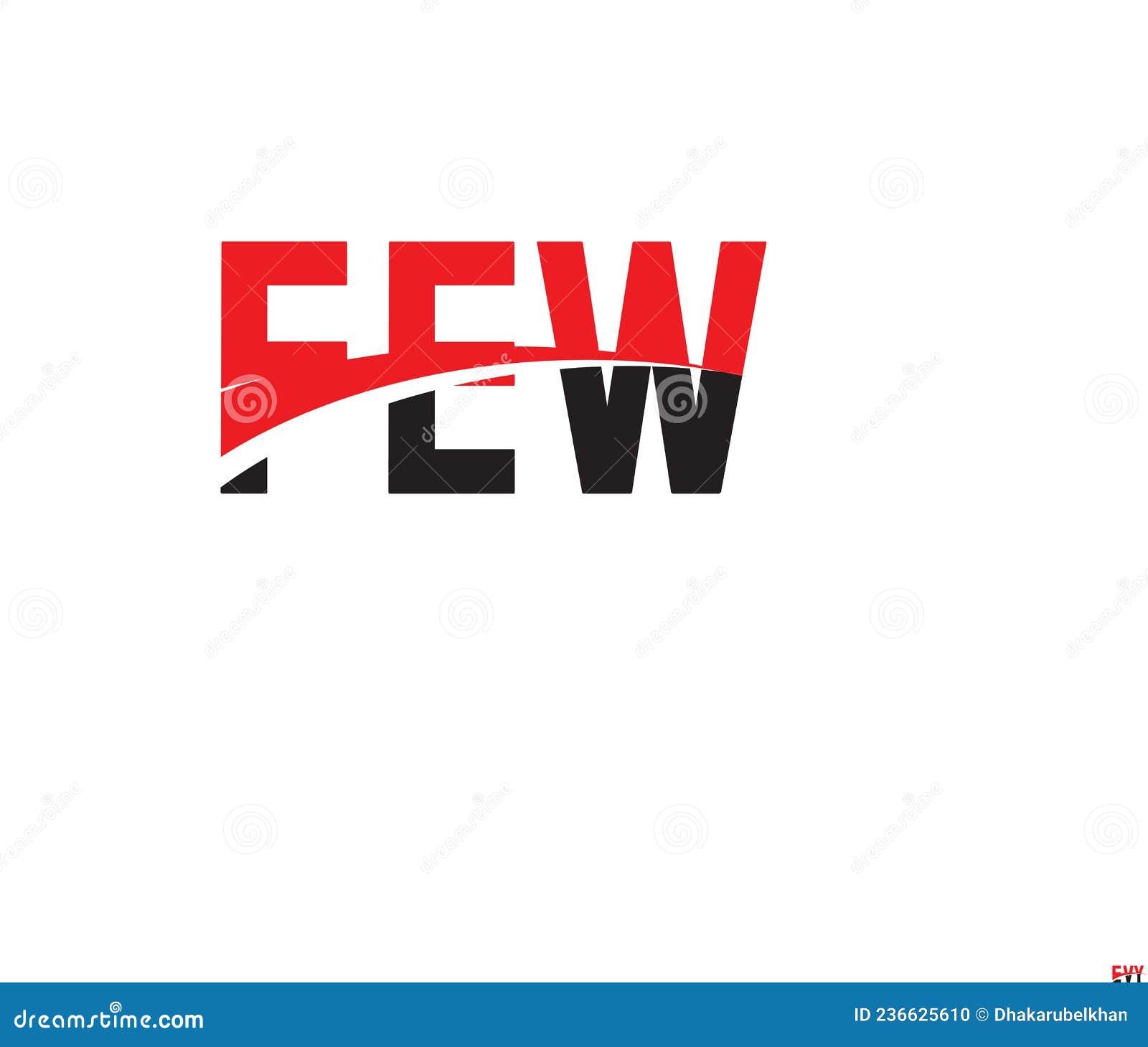 FEW Letter Initial Logo Design Vector Illustration Stock Vector ...