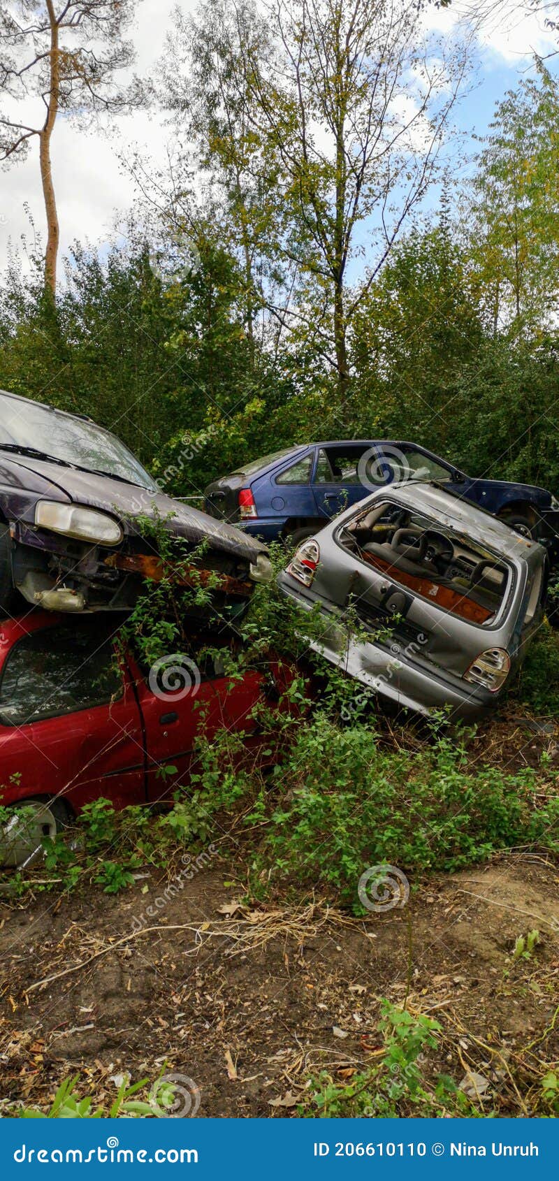 Old Damaged Cars Stock Race. Racing In The Open Air With Dust. Cars ...