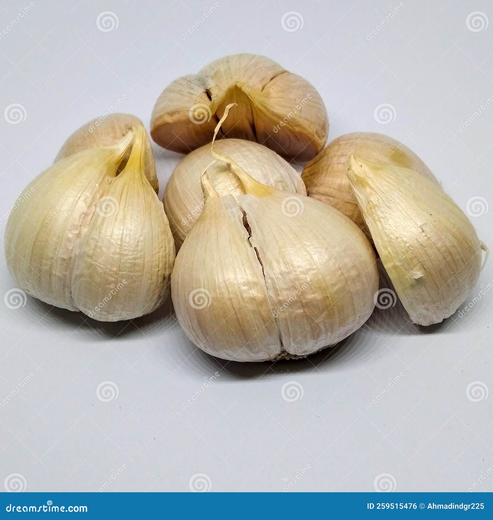 A Few Pieces of Raw Garlic on a White Background Stock Photo - Image of ...