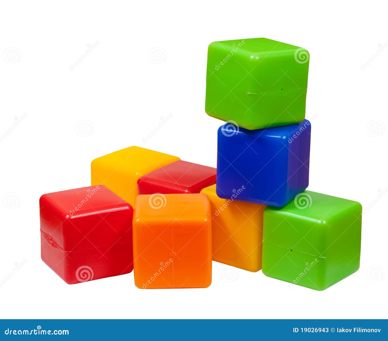 Few plastic toy blocks stock image. Image of blue, buildings - 19026943