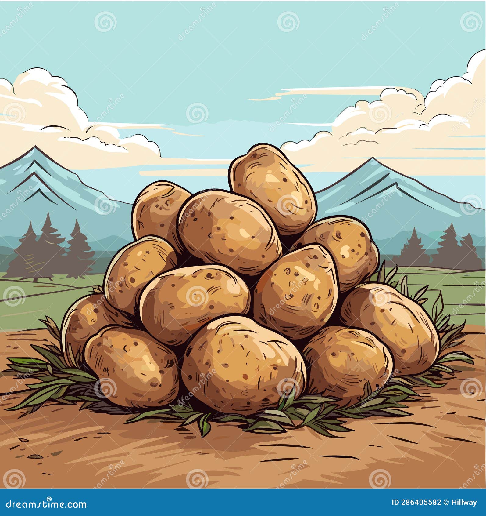 A Few Potatos Vector Illustration Stock Illustration - Illustration of ...