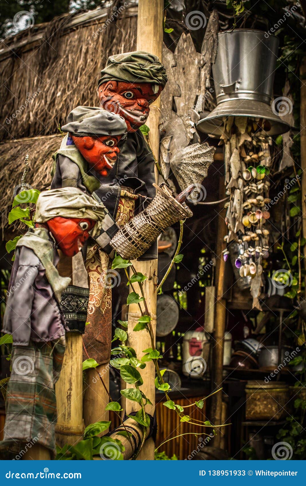 Puppet for Decorations Outside the Hut Stock Illustration ...