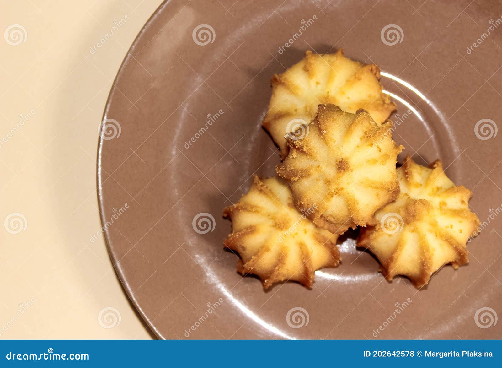A Few Shortbread Cookies on a Saucer Stock Photo - Image of nutrition ...