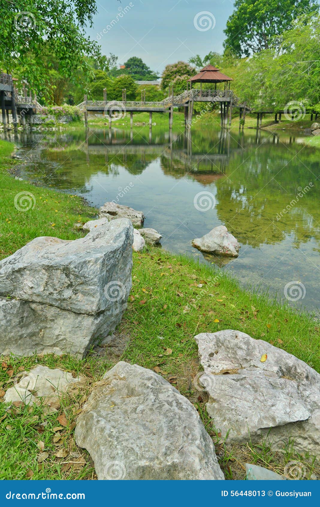 A few stone near the lake stock image. Image of ishibashi - 56448013