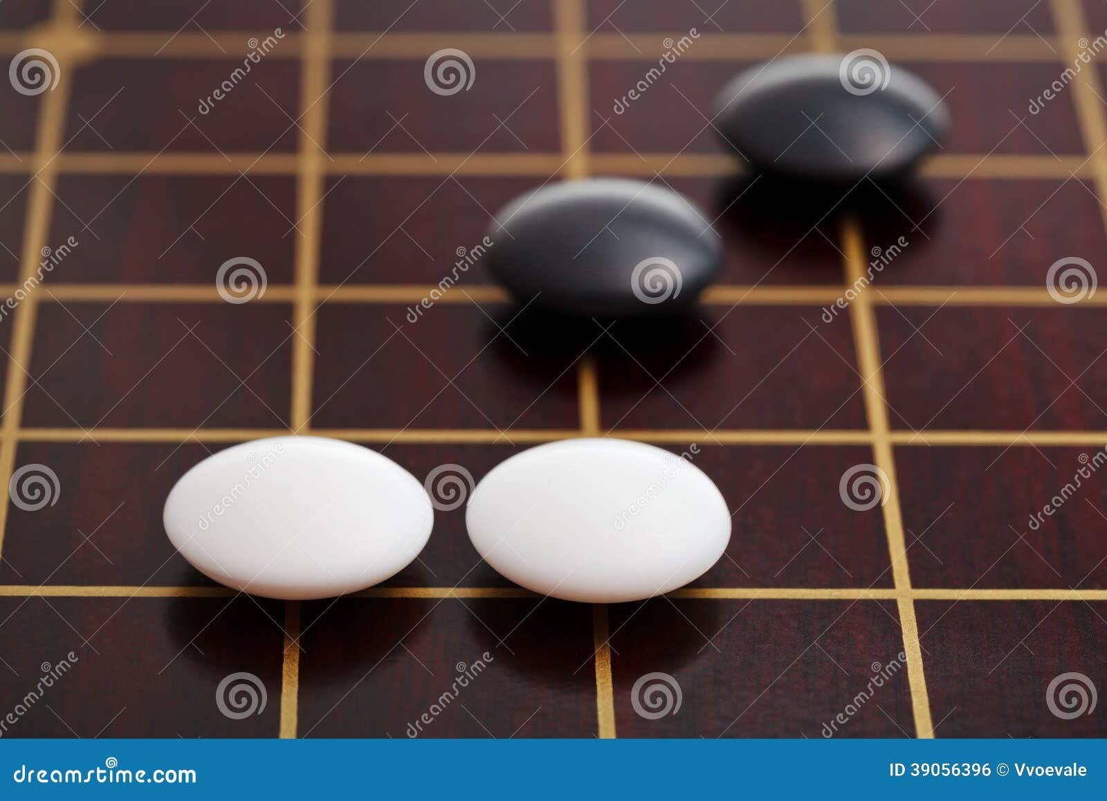 Few Stones during Go Game Playing on Goban Stock Photo - Image of piece ...