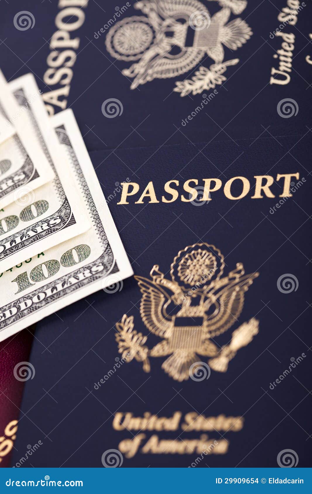 Cash & Passports stock photo. Image of america, chip - 29909654