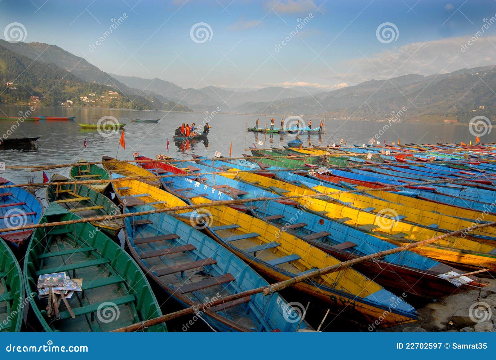 Fewa Lake in Pokhra-Nepal editorial photography. Image of colour - 22702597