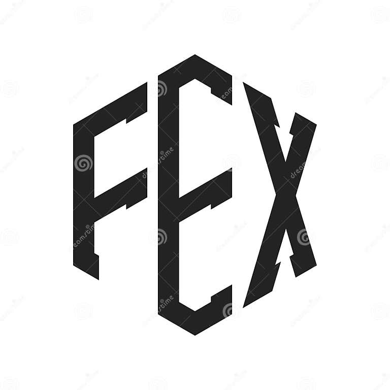 FEX Logo Design. Initial Letter FEX Monogram Logo Using Hexagon Shape ...