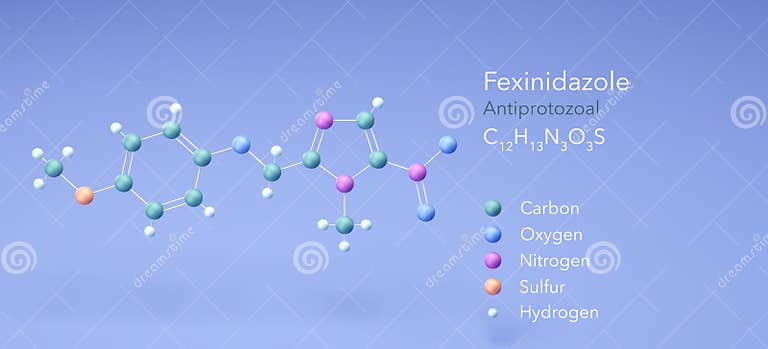 Fexinidazole Molecule, Molecular Structures, Antiprotozoal, 3d Model ...