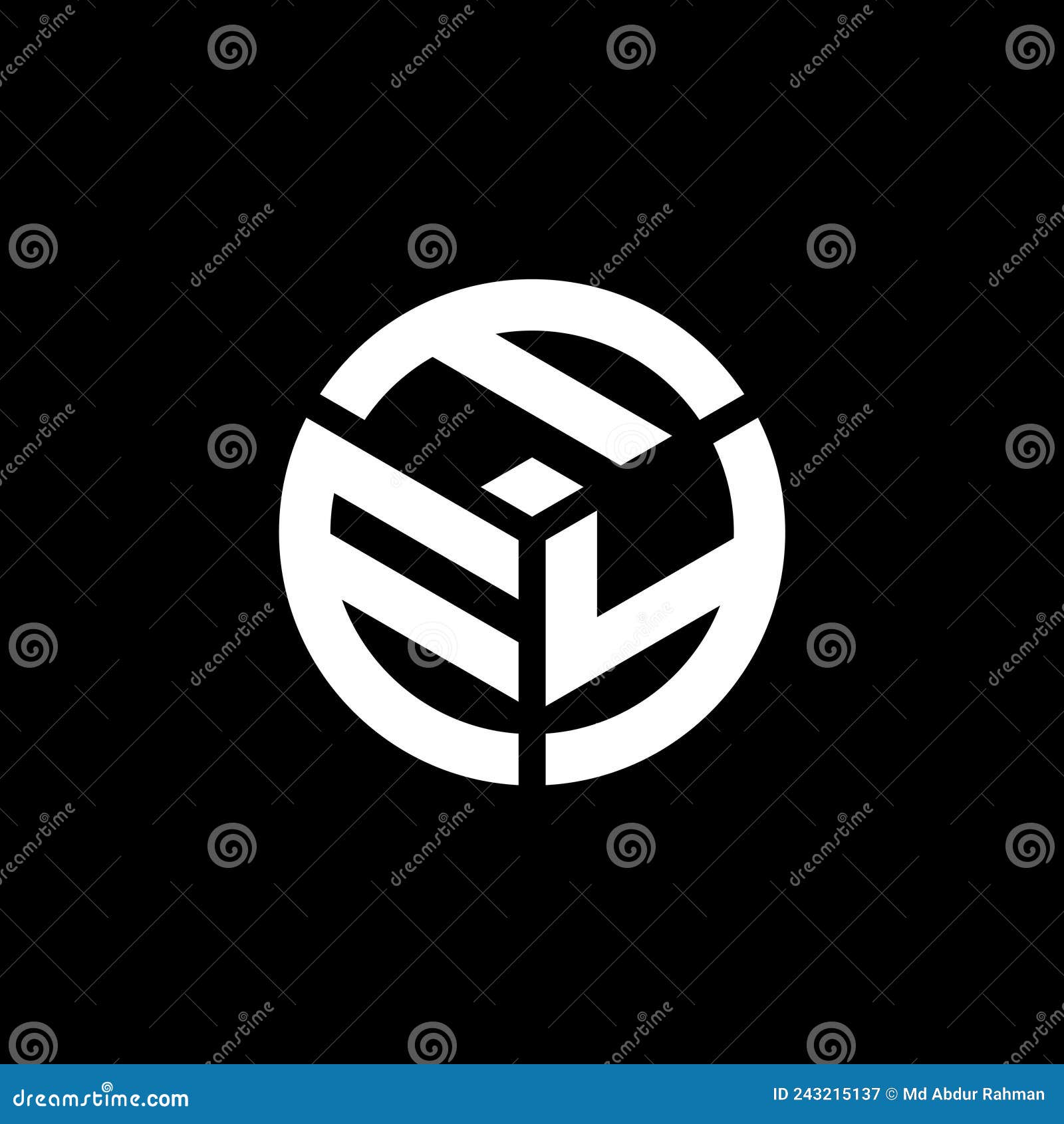 FEY Letter Logo Design On Black Background. FEY Creative Initials ...