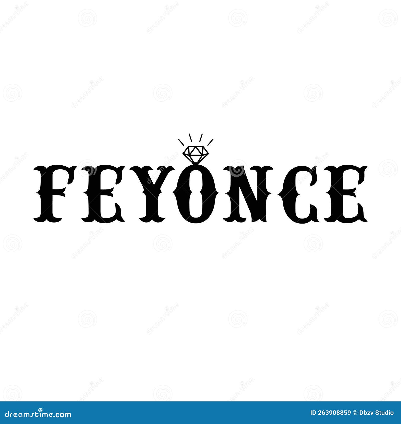 Feyonce with Wedding Diamond Ring on the White Background. Isolated ...