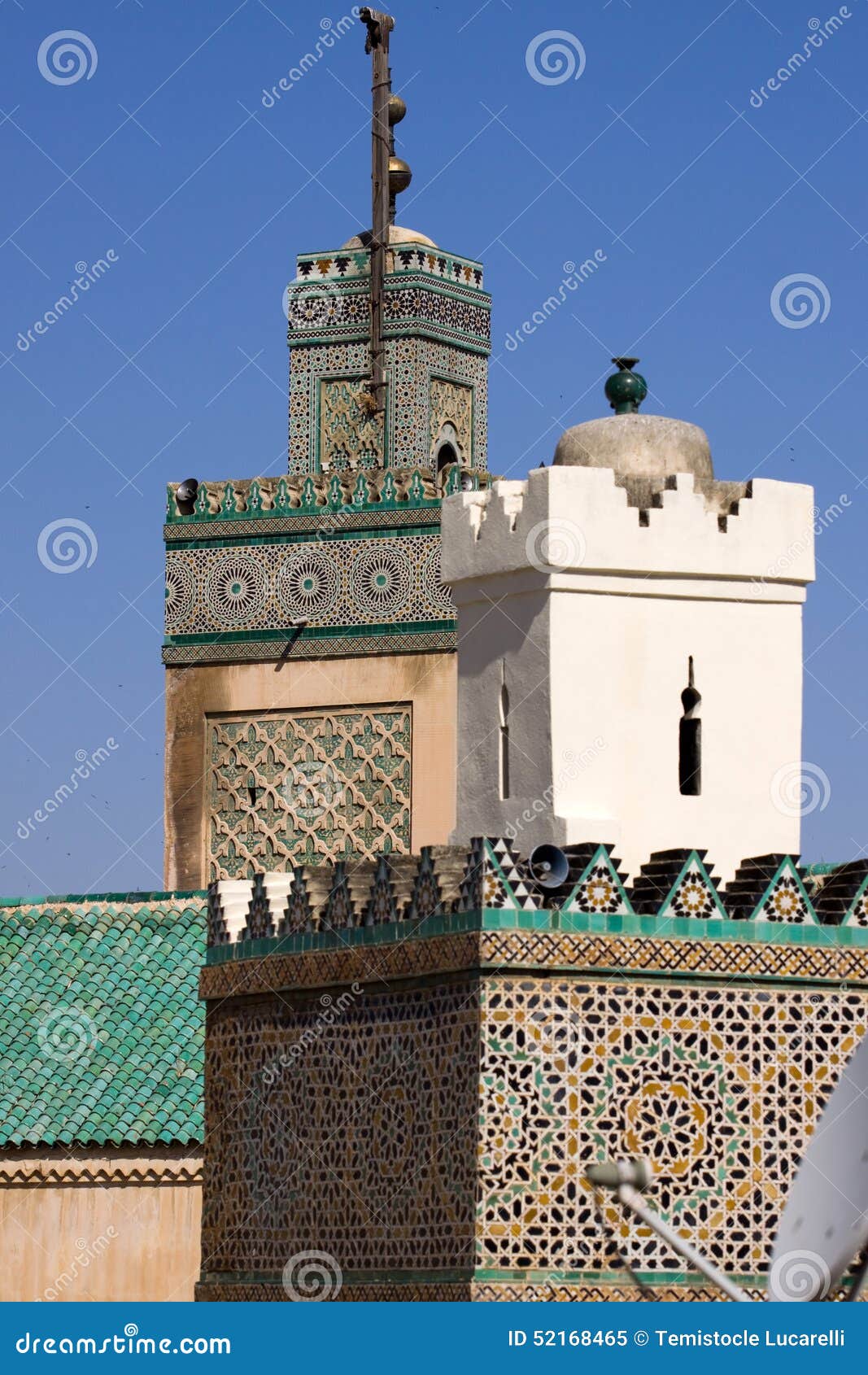 Fez stock image. Image of africa, city, minaret, gate - 52168465