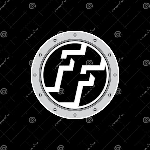 FF circle cool vector logo stock vector. Illustration of ancient ...