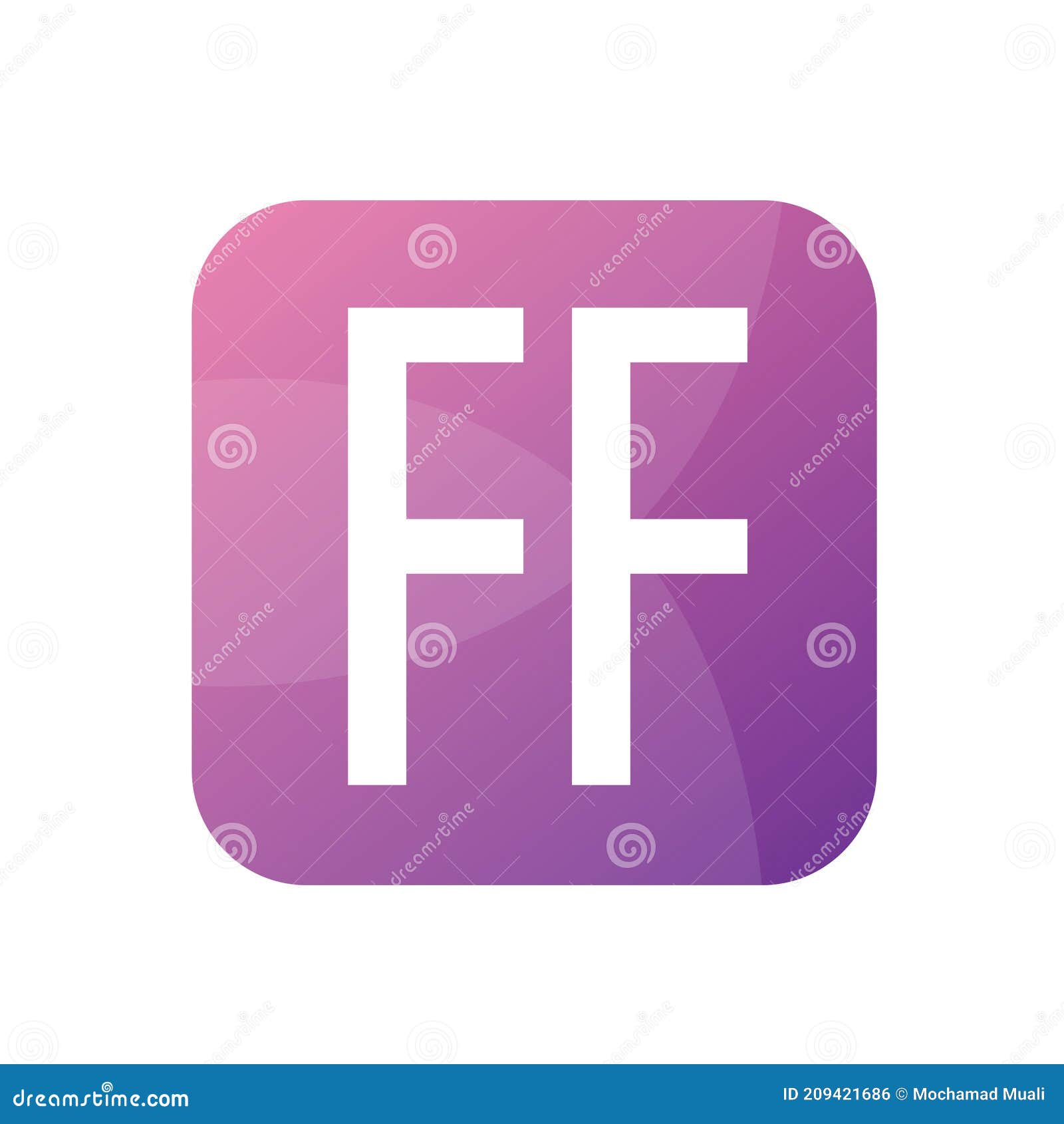 FF Letter Logo Design with Simple Style Stock Vector - Illustration of ...