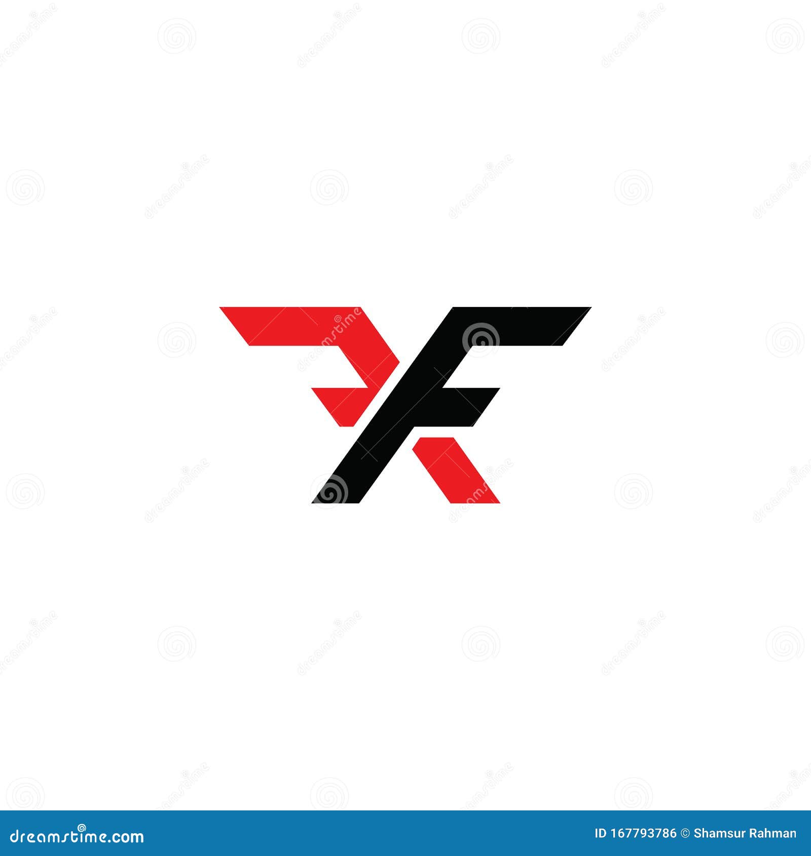 Initial Letter Ff Logo Design Template Stock Vector - Illustration of ...