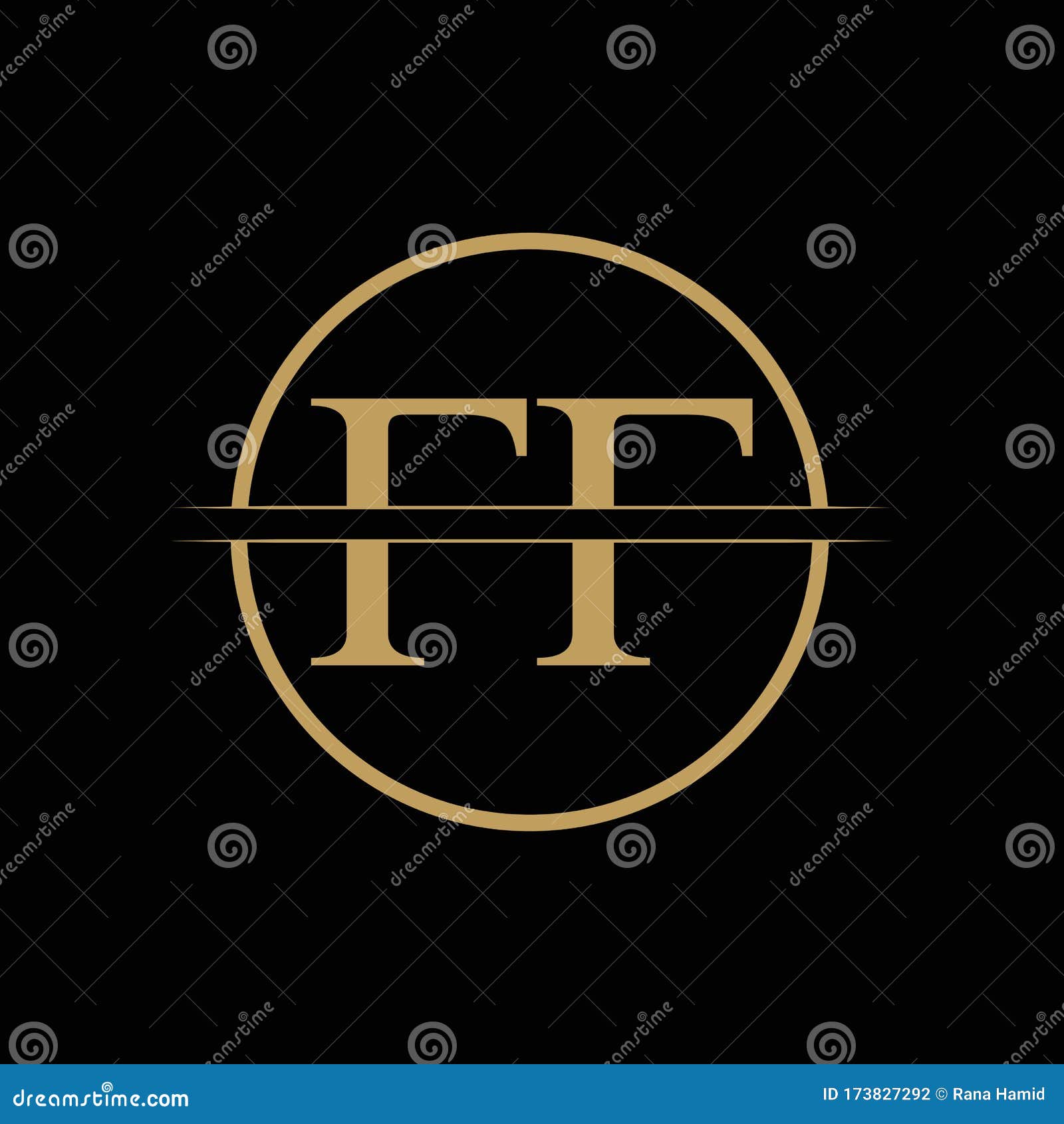 FF Letter Type Logo Design Vector Template. Abstract Letter FF Logo ...