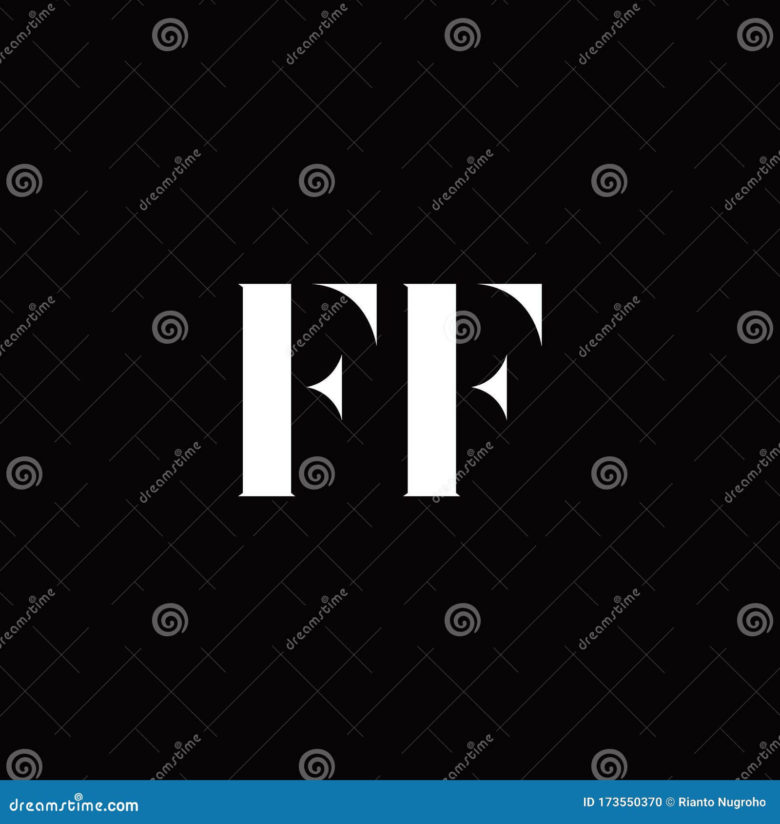 FF Logo Letter Initial Logo Designs Template Stock Vector ...