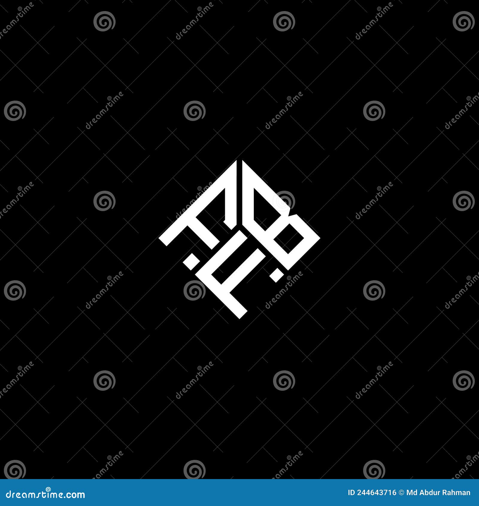 FFB Letter Logo Design on Black Background. FFB Creative Initials ...