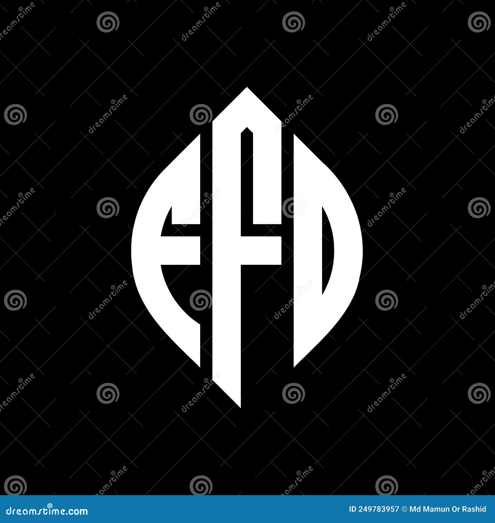 FFD Circle Letter Logo Design with Circle and Ellipse Shape. FFD ...