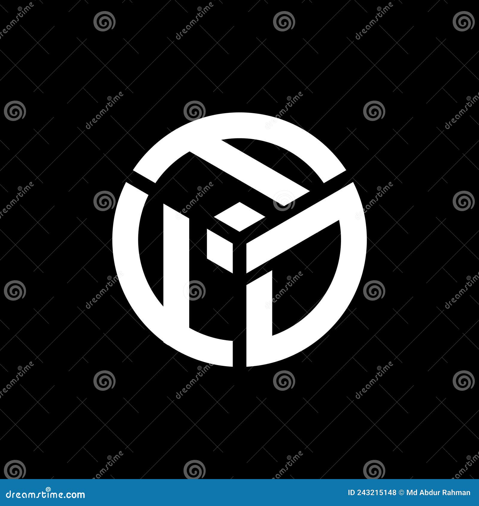 FFD Letter Logo Design on Black Background. FFD Creative Initials ...