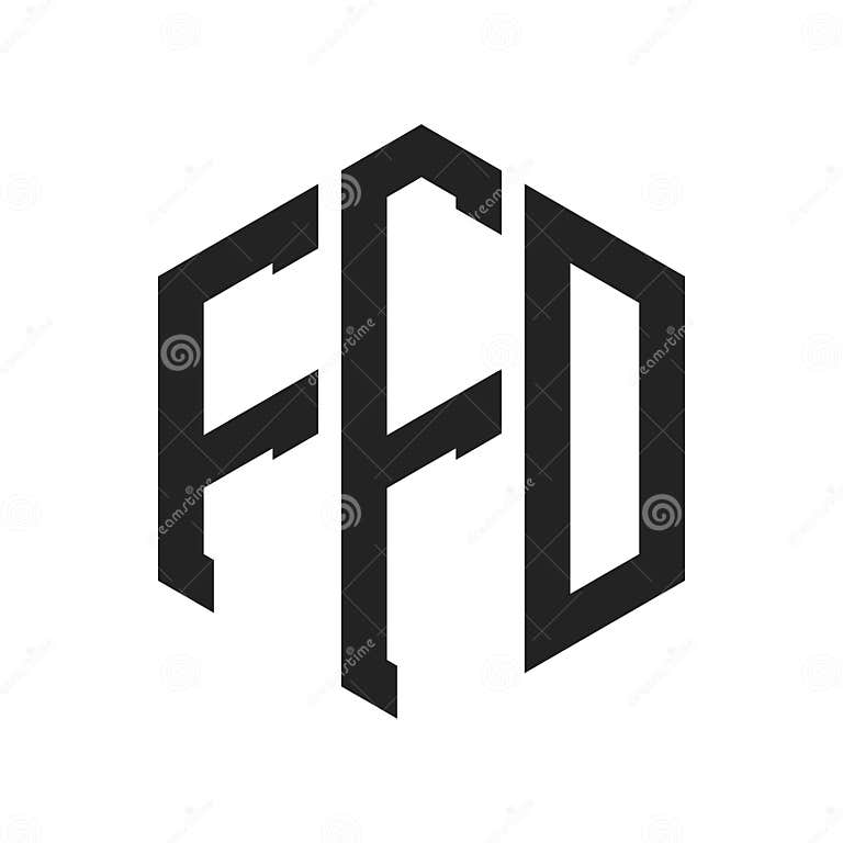 FFD Logo Design. Initial Letter FFD Monogram Logo Using Hexagon Shape ...