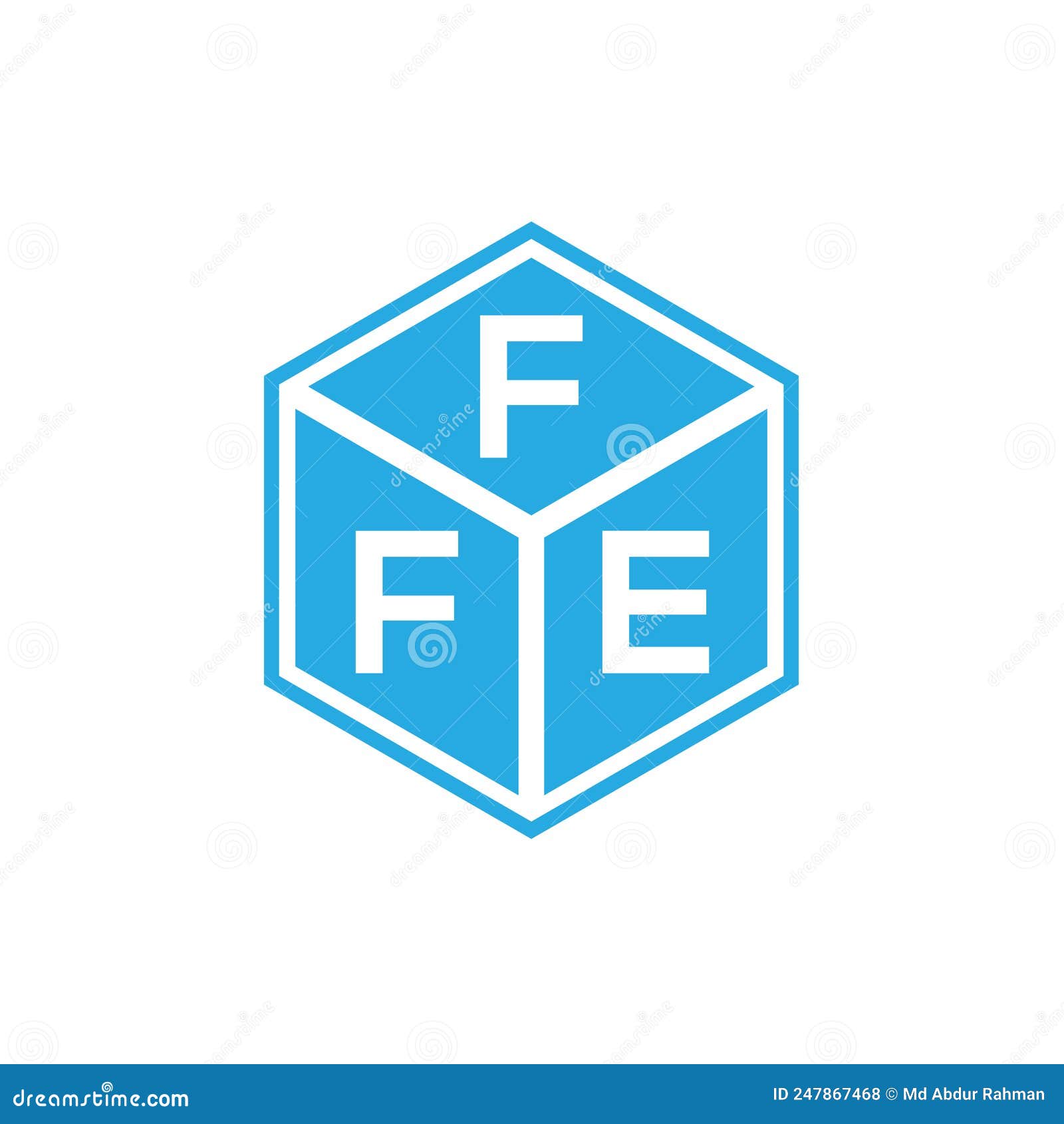 FFE Letter Logo Design on Black Background. FFE Creative Initials ...