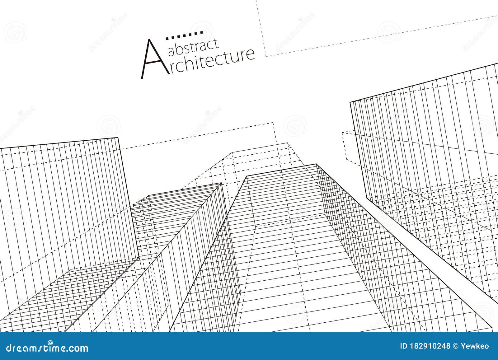 Abstract Architecture Urban Geometry Drawing. Stock Vector ...