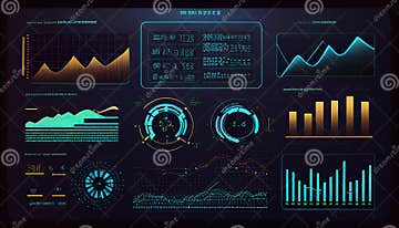 Fferent Elements Interface Futuristic Charts Hud Agram Statistics Data ...