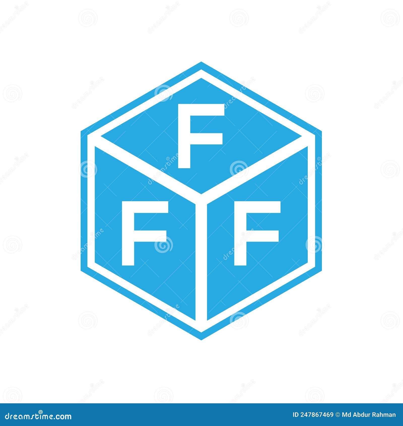 FFF Letter Logo Design on Black Background. FFF Creative Initials ...