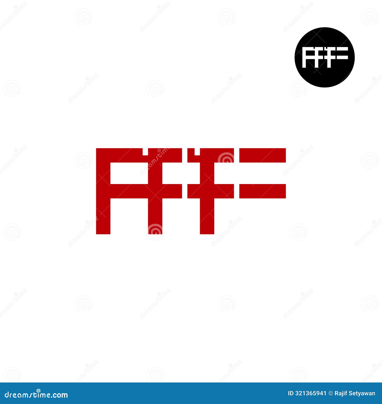 FFF Logo Letter Monogram Design Cartoon Vector | CartoonDealer.com ...
