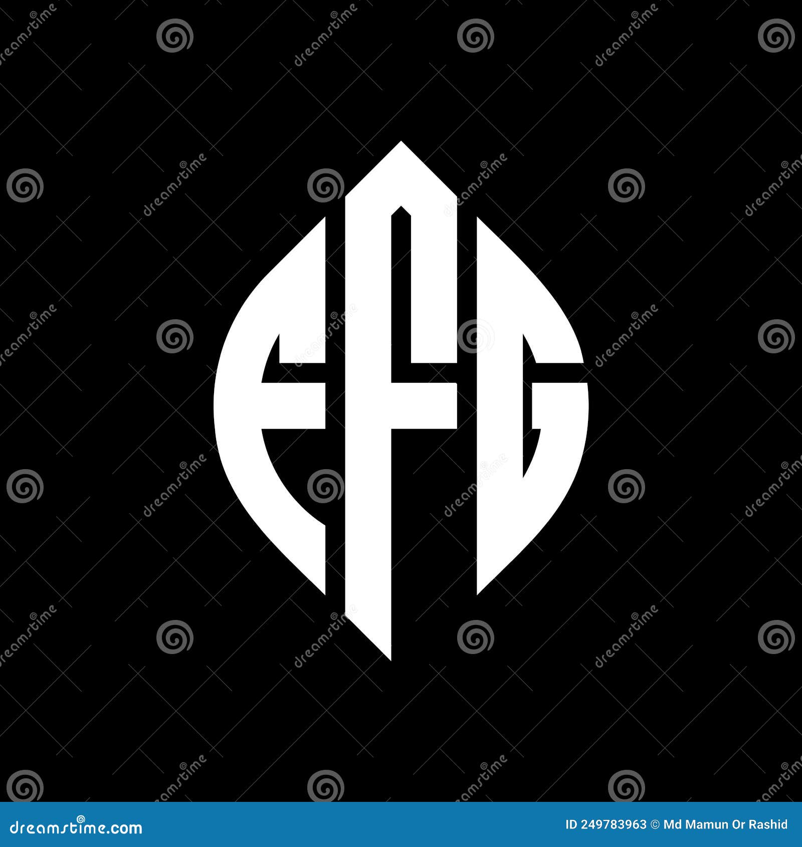 FFG Circle Letter Logo Design with Circle and Ellipse Shape. FFG ...