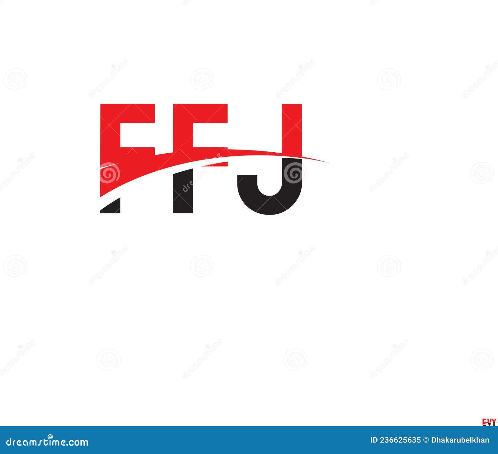 FFJ Letter Initial Logo Design Vector Illustration Stock Vector ...