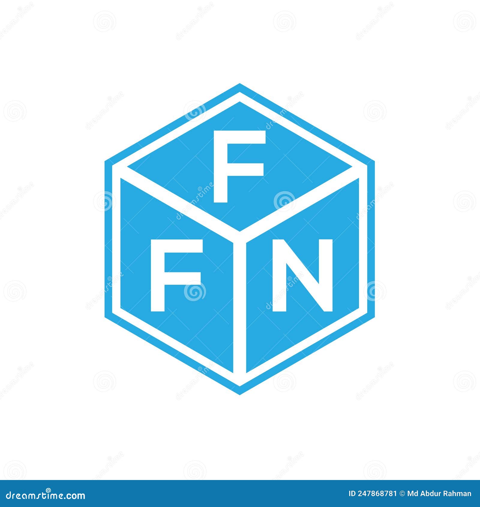 FFN Letter Logo Design on Black Background. FFN Creative Initials ...