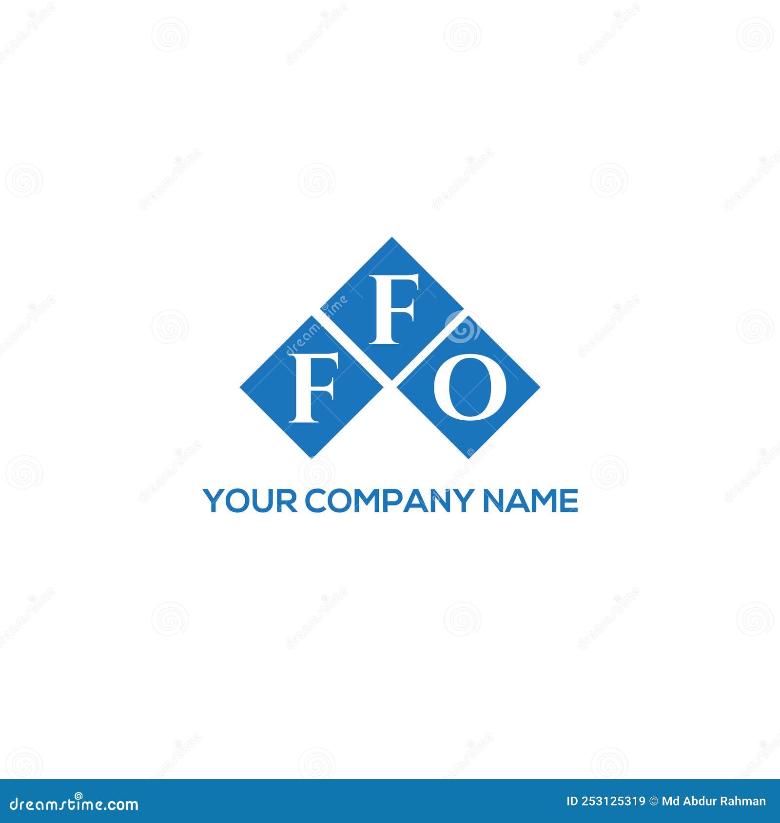 FFO Letter Logo Design on WHITE Background. FFO Creative Initials ...