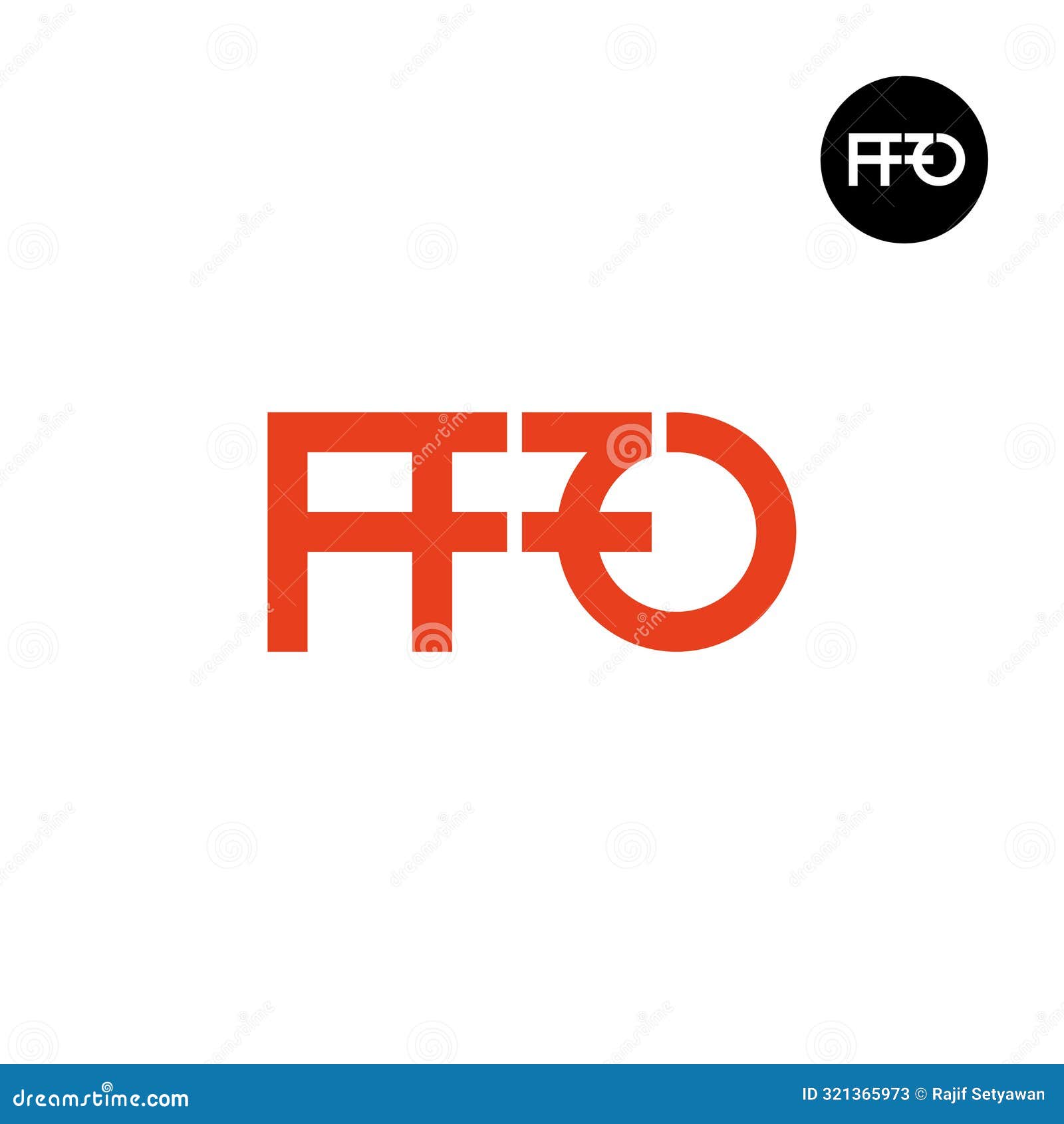 FFO Logo Letter Monogram Design Stock Vector - Illustration of letters ...