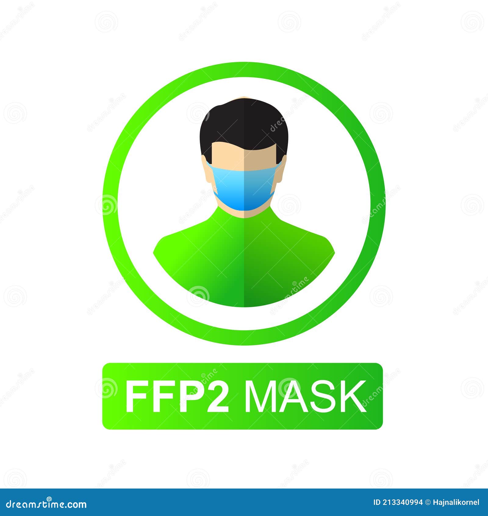 FFP2 Face Mask Icon Symbol Sign Flat Design Vector Illustration ...