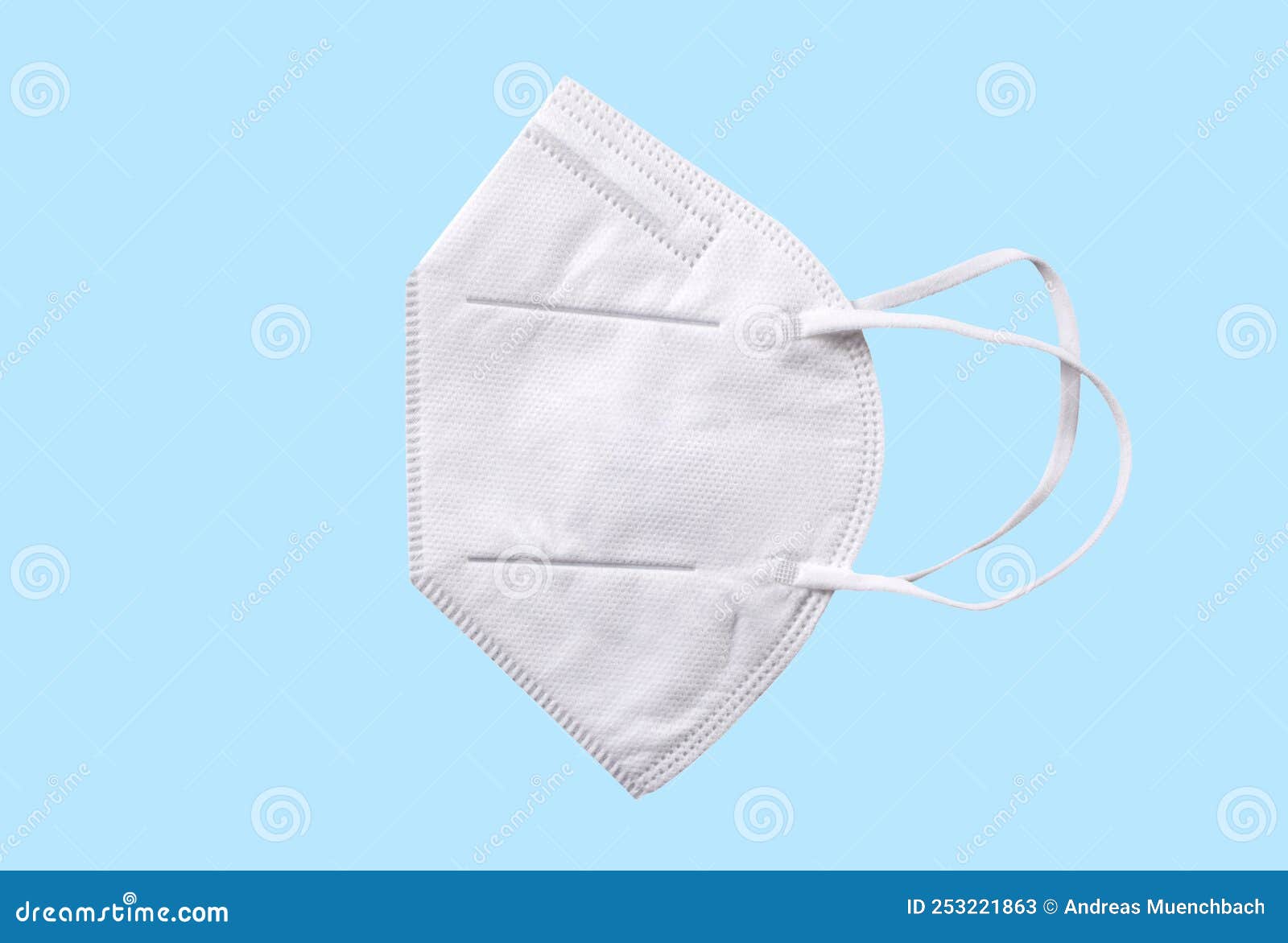 FFP 2 Mask Filtering Face Piece Isolated on Light Blue Background Stock ...