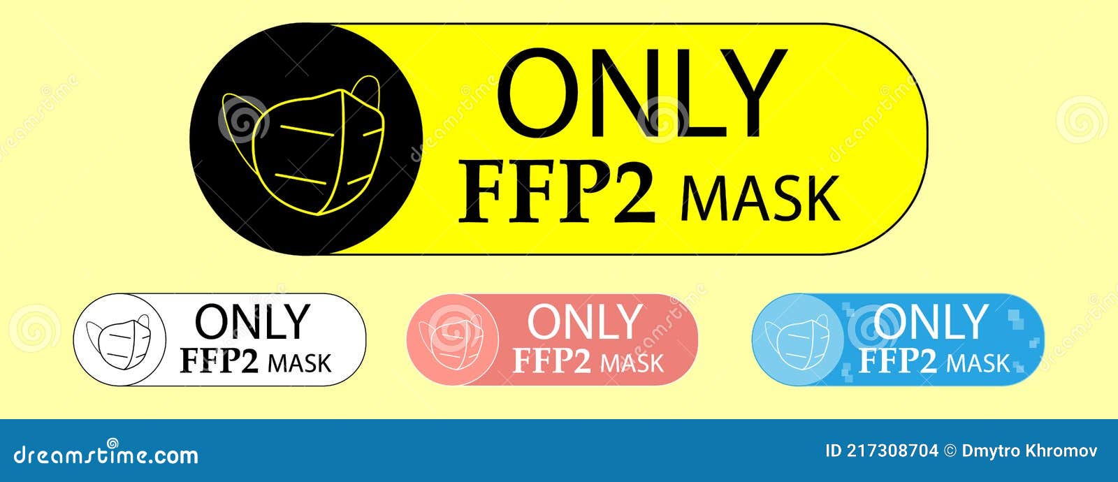 Only FFP2 Mask. FFP2 Mask Required for Entry Stock Vector ...