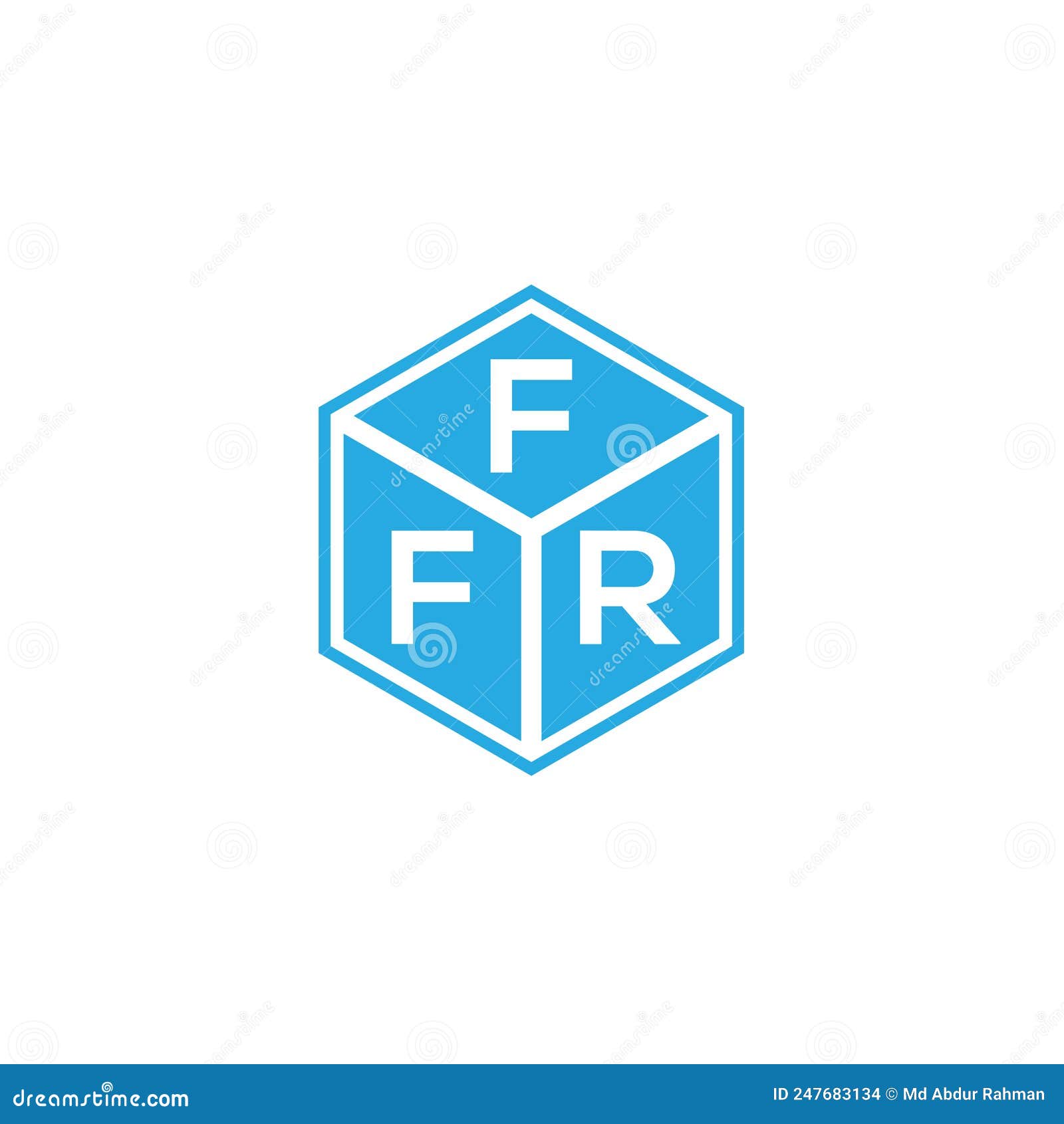 FFR Letter Logo Design on Black Background. FFR Creative Initials ...